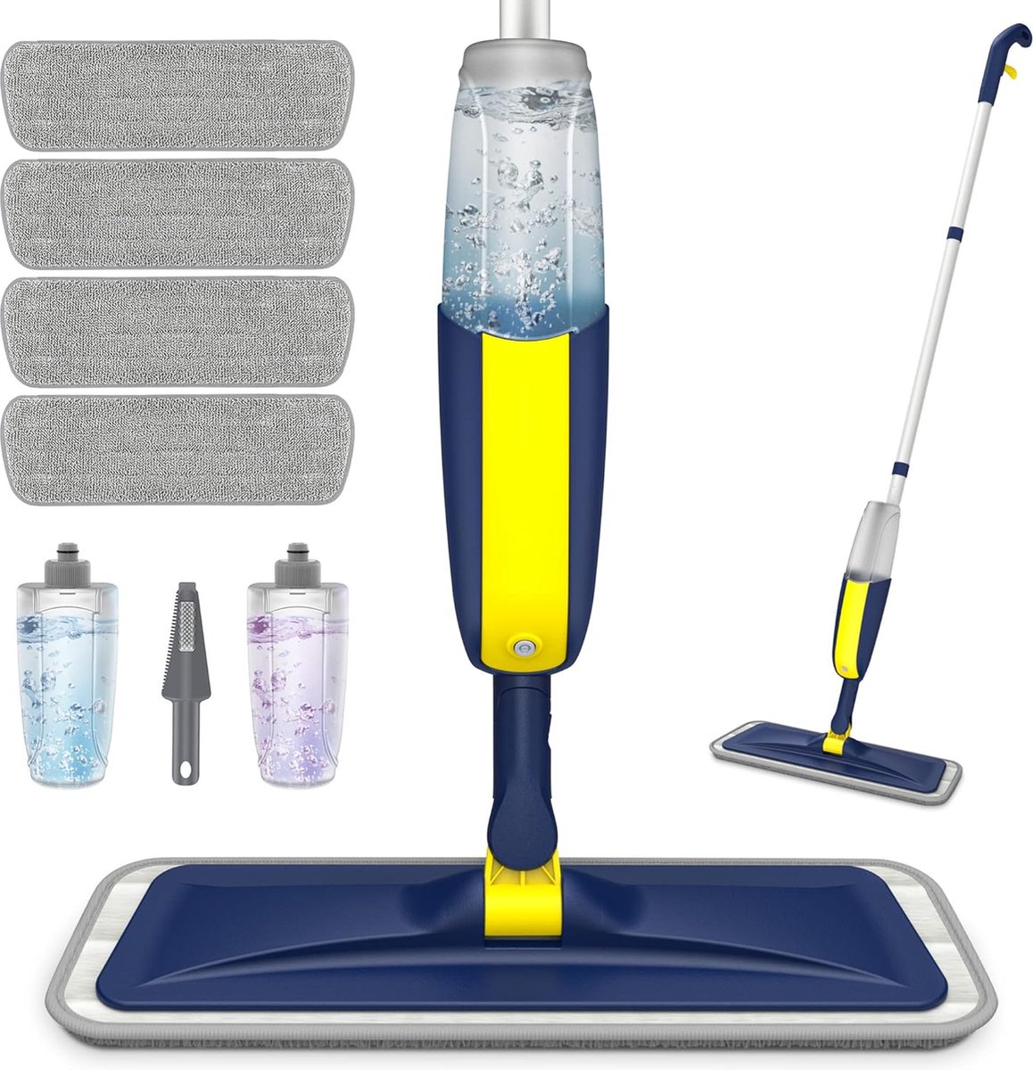 Dweil met Sprayfunctie, Spraydweil Vloerdweil met 2 Navulbare Flessen ...