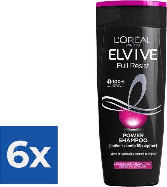 L'Oréal Paris Elvive Full Resist Shampoo 250ml - Voordeelverpakking 6 ...