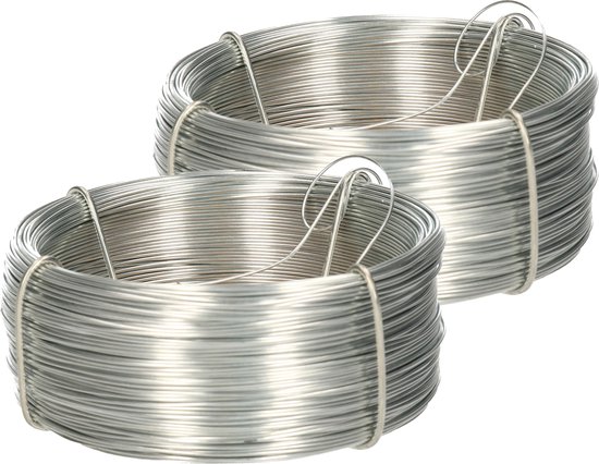 Amig IJzerdraad - 2x rol - 0,7 mm x 75 m - verzinkt staal - binddraad | bol