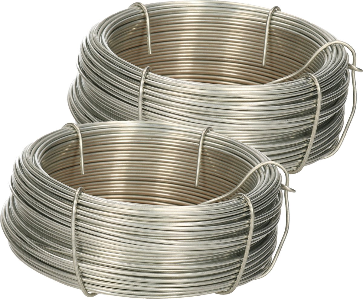 Amig IJzerdraad - 2x rol - 1,3 mm x 40 m - verzinkt staal - binddraad | bol