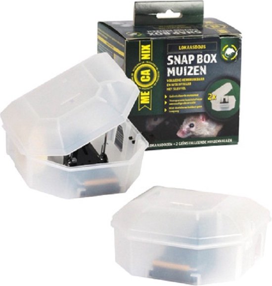 Mecanix snap box muizen met muizenval/rattenklem (2 stuks) | bol