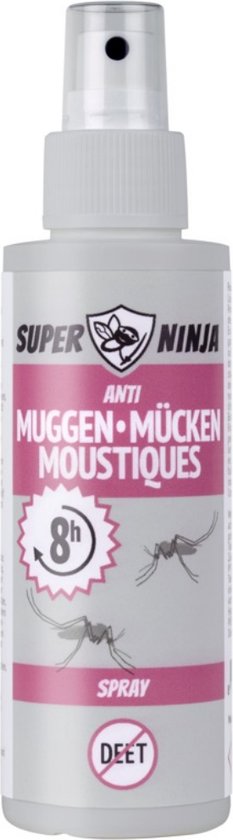 Super Ninja anti muggenspray - 0% DEET - 8 uur werking | bol