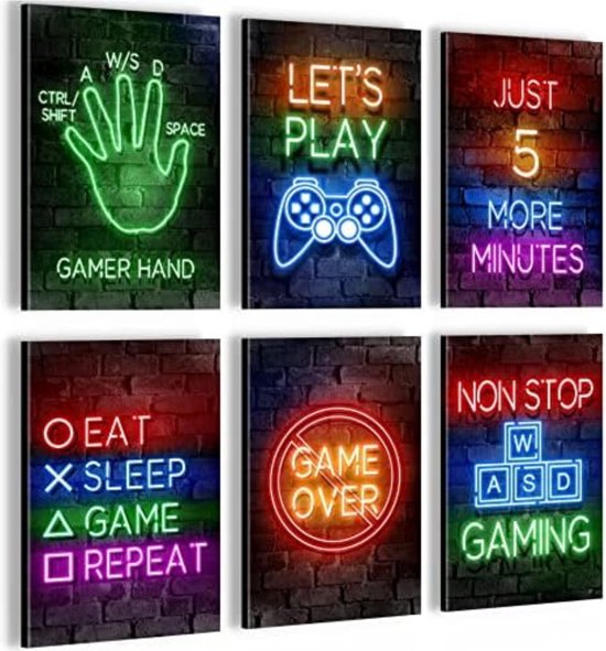 Gaming Accesoires voor Kamer - Gaming Decoratie - Volledig klaar om op te hangen -... | bol