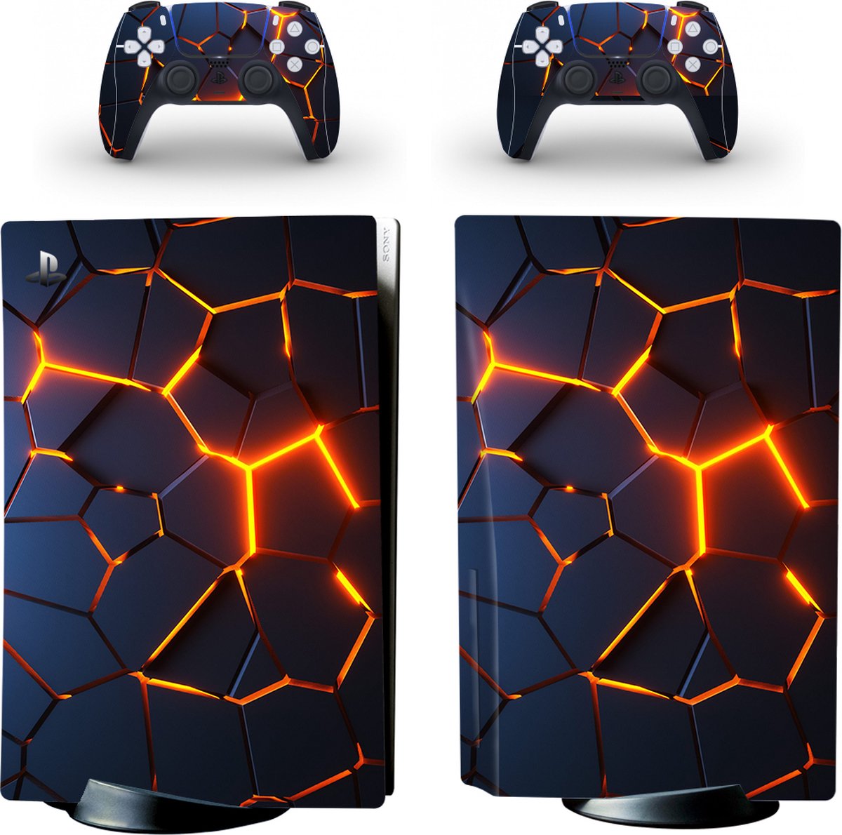 PS5 Disk - Console Skin - Volcano - 1 console en 2 controller stickers ...