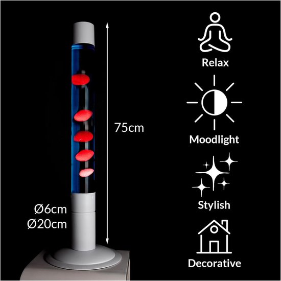 Lavalamp - Blauw & Rood - 75 cm - Lava Lamp - Lavalampen | bol