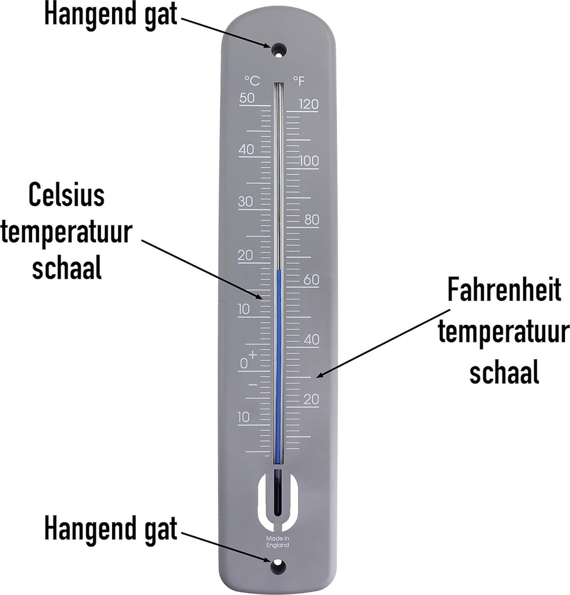 Grote buitenthermometer - 380 mm tuinthermometer voor buiten voor ...