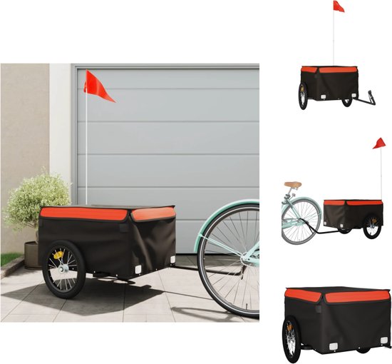 vidaXL Fietskar IJzeren Frame 45 kg - 124 x 62.5 x 52 cm - Praktisch ...