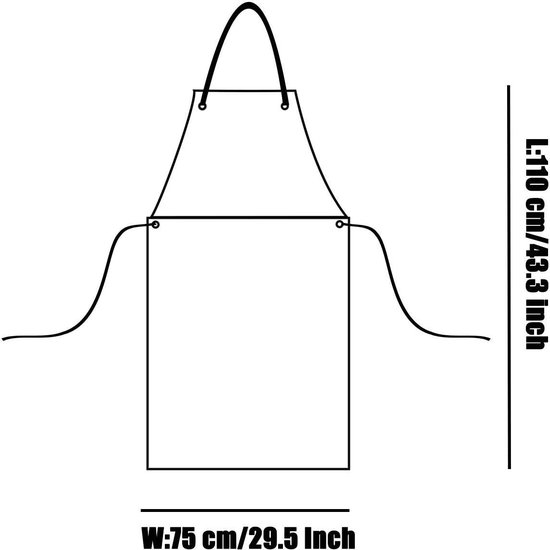 Waterdichte rubberen vinyl schort Heavy Duty zwarte vaatwasser schort ...