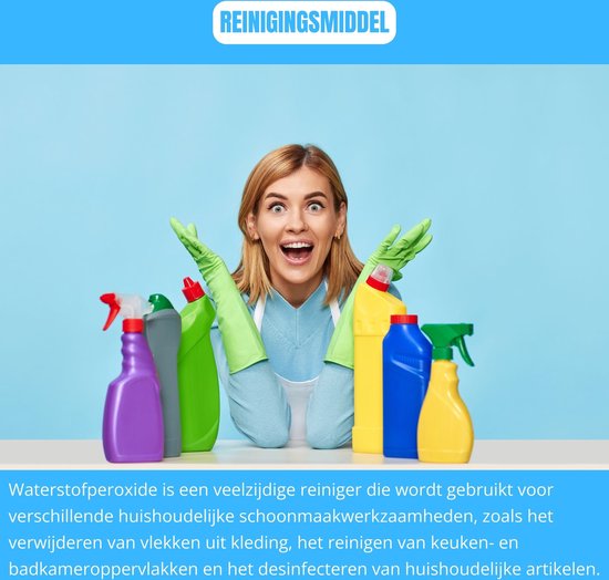 Waterstofperoxide 3% - Hydrogen peroxide - 4 X 1Liter | bol