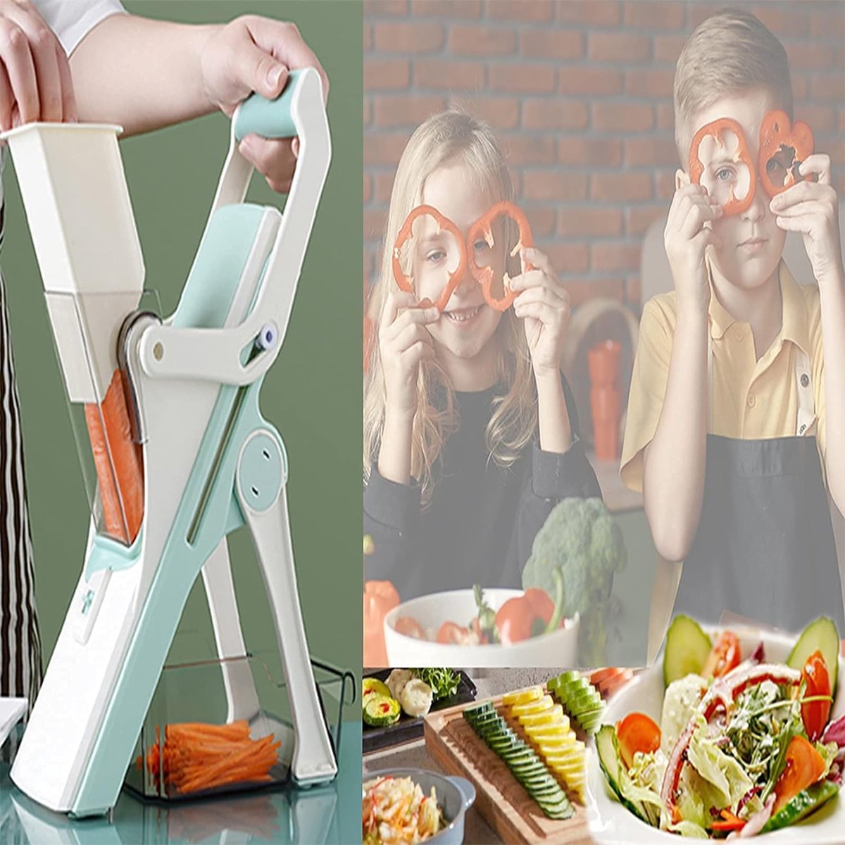 Groentesnijder, Julienne snijder, Komkommersnijder, Aardappelsnijder, 5 ...