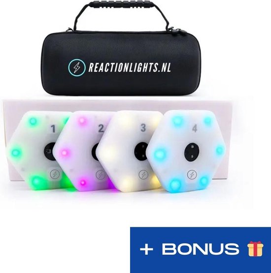 Reaction Lights Pro | Reaction X - 4 stuks + Case + Accessoires BONUS ...