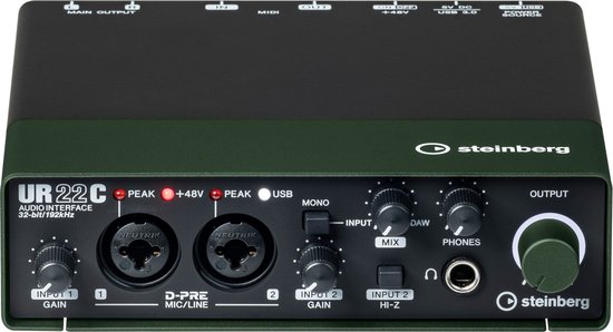 Steinberg UR22C Green USB 3 Audio Interface - USB-Interface | bol