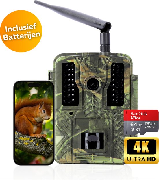 Active Goods® Wildcamera met Nachtzicht - Wildcamera met Wifi Wildcamera voor Buiten -... | bol