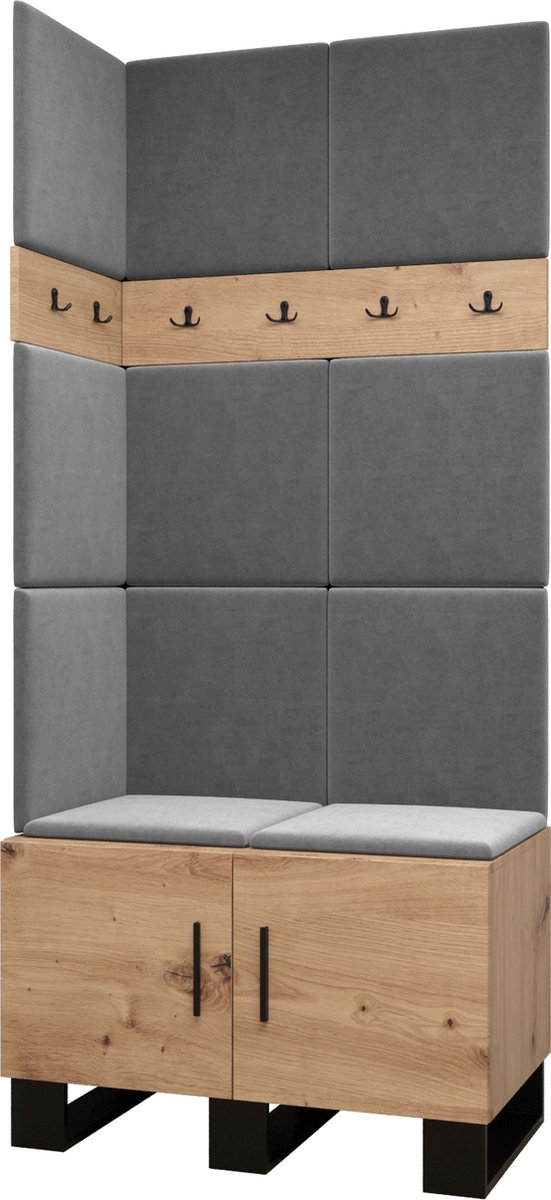 Garderobekast Ganggarderobe Compacte garderobe Vestibule Wandkast Plank ...