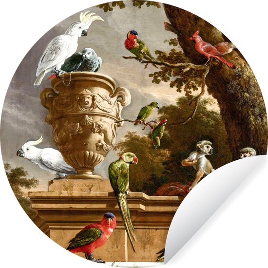 WallCircle - Muurstickers - Behangcirkel - De menagerie - Melchior d' Hondecoeter -... | bol