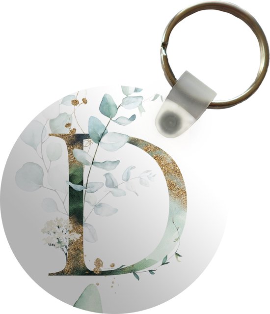Sleutelhanger rond - Letter D - Plastic sleutelhangers - Keychain ...