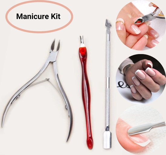 GUAPÀ® Manicure setje 3 delig | Nagelriem Knipper | Metalen ...