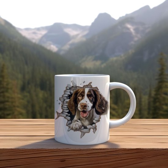 Mok Engelse springer Spaniel hond Beker cadeau voor haar of hem, kerst ...