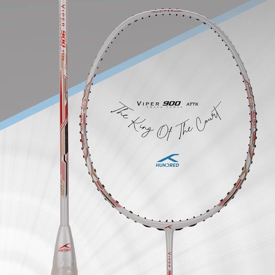 HUNDRED Viper 900 Koolstofvezel bespannen badminton Racket met ...