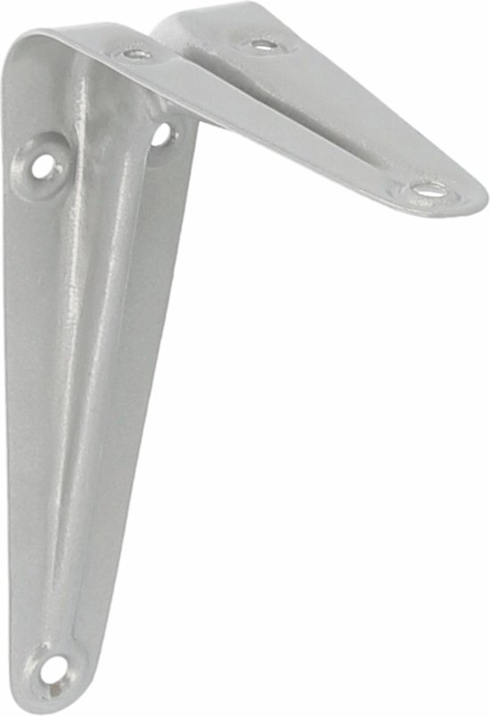 AMIG Plankdrager/planksteun van metaal - 2x - gelakt zilver - 150 x 125 ...