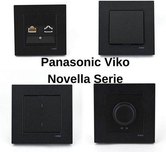 Panasonic Viko-Serieschakelaar-Inbouw -Zwart-Met Randaarde-Compleet | bol