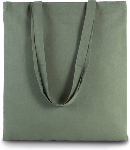 Kimood Shopper bag long handles KI0223 - Dusty Light Green - One size | bol