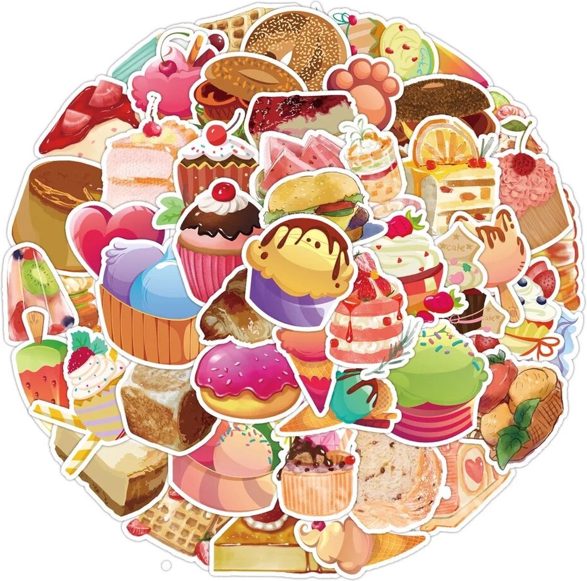 Toetjes & Dessert Stickers 50 Stuks | Eten Stickers | | Food Stickers ...