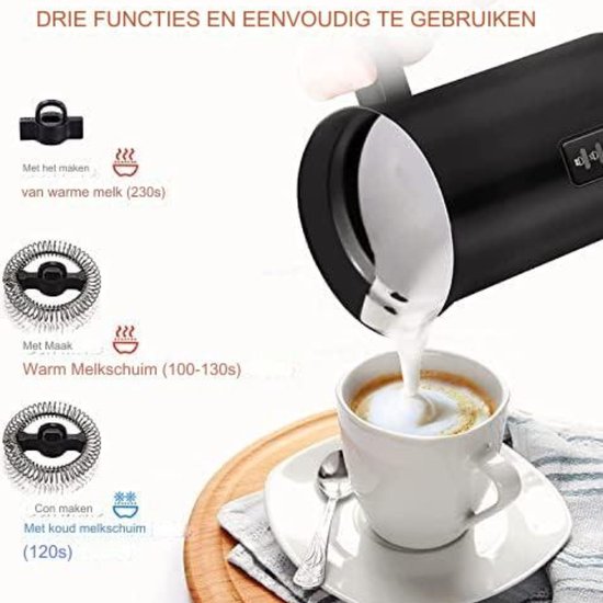 Opschuimer voor Melk - Melkopschuimer Electrisch - 500 W automatische elektrische... | bol