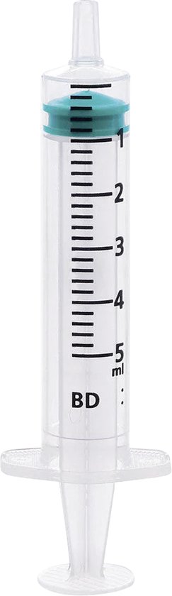 BD spuit luer tip centrisch, 5ml, 100st (307731) | bol