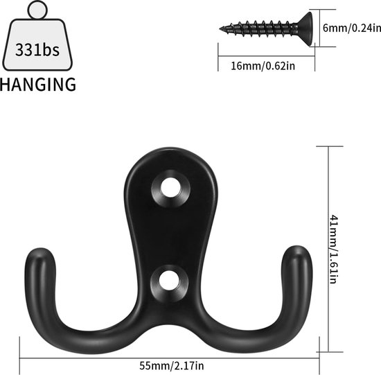 Handdoekenrek – ophanghaak - wandhaak | bol