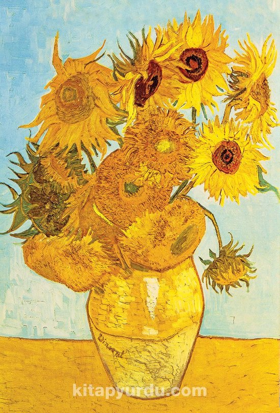 Twaalf Zonnebloemen in een Vaas - Vincent Van Gogh Houten Legpuzzel ...