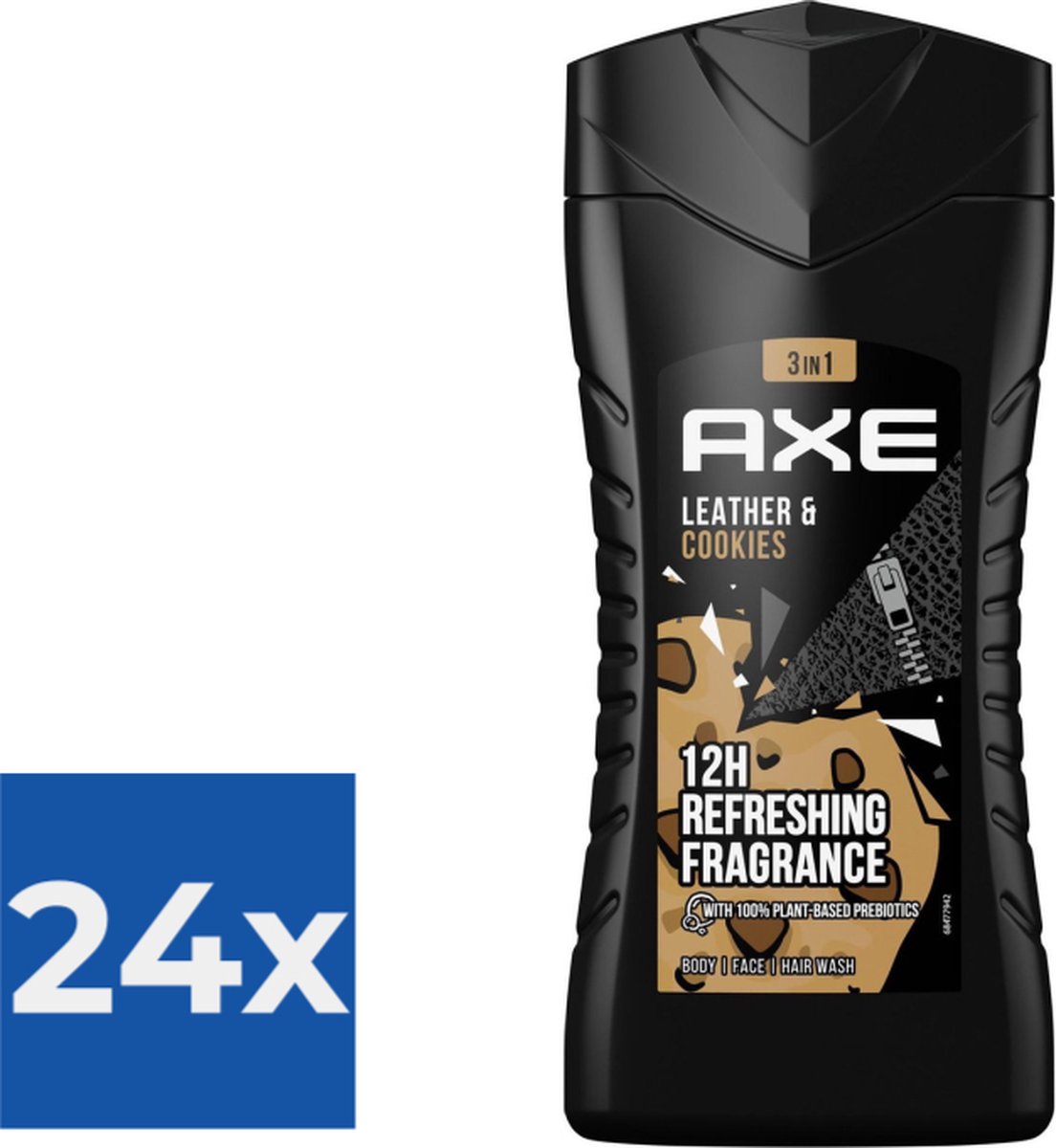 Axe Leather & Cookies 3-in-1 Douchegel - 250 ml - Voordeelverpakking 24 ...