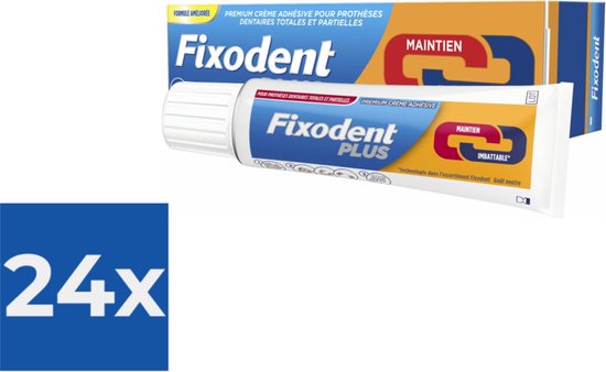 Fixodent Kleefpasta Plus Duo Premium 40 gr - Voordeelverpakking 24 ...