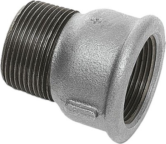 verlengstuk gegalvaniseerd, buitendraad x binnendraad 1/2 inch | bol