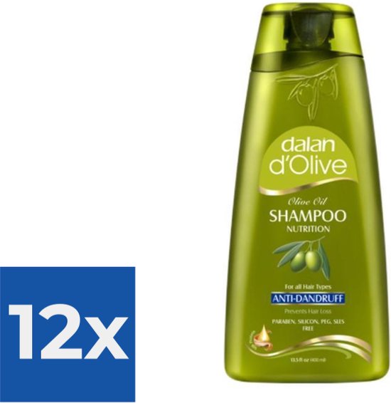 Dalan d'Olive Shampoo Anti Roos 400 ml - Voordeelverpakking 12 stuks | bol