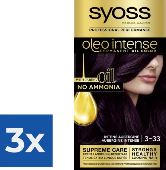 SYOSS Oleo Intense 3-33 Intense Aubergine/Rich Plum - 1 stuk - Voordeelverpakking 3 stuks | bol