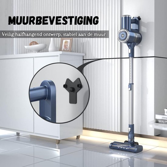 Stofzuiger zonder Zak - 4-In-1 Draadloze Stofzuiger 20Kpa Zuigkracht ...