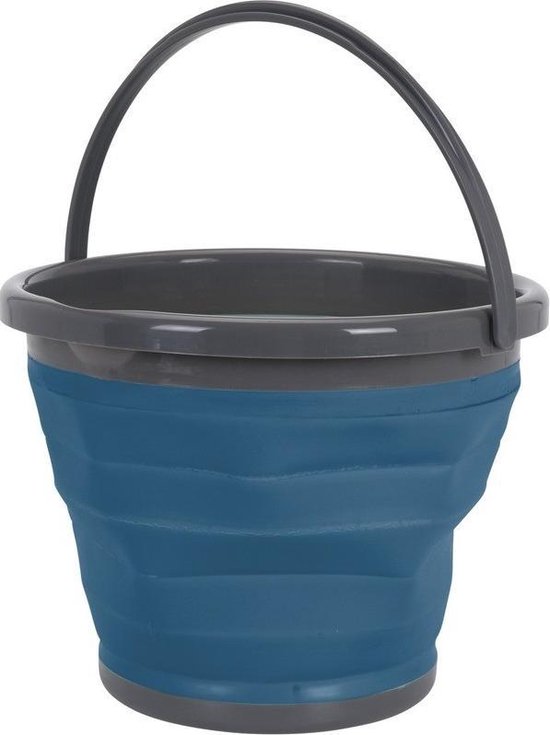 Opvouwbare emmer blauw 10 liter - camping emmer | bol