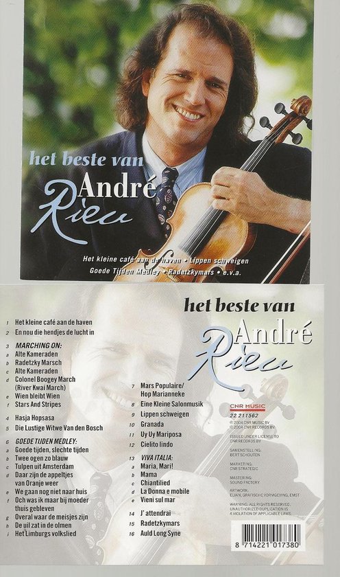 BESTE VAN ANDRE RIEU - CD ALBUM, André Rieu | CD (album) | Muziek | bol.com