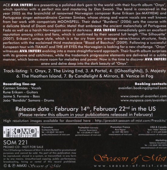 Onyx, Ava Inferi | CD (album) | Muziek | bol