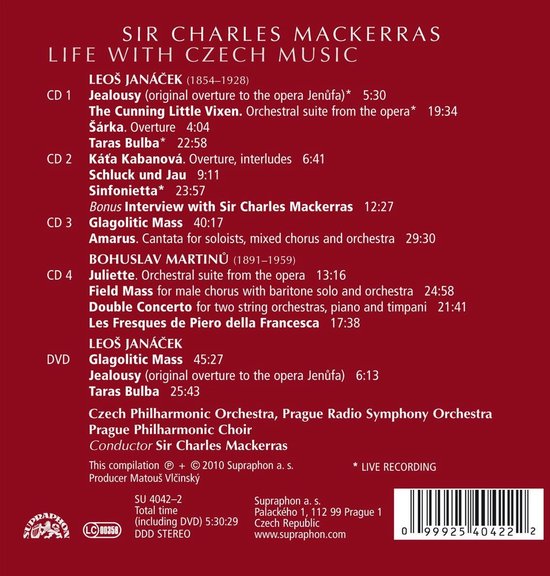 Sir Charles Mackerras - Life with Czech Music (5 CD), Onbekend | Muziek ...