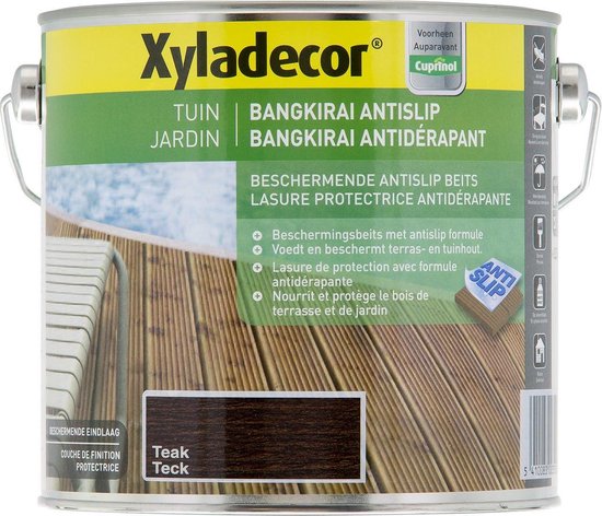 Xyladecor Bangkirai Antislip - Teak - Satin - 2.5L | bol