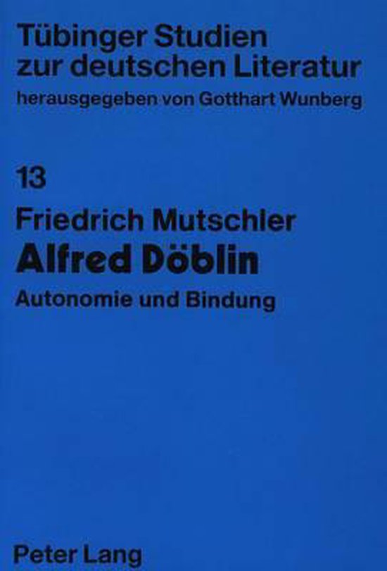 Alfred Doeblin, Friedrich Mutschler | 9783631455791 | Boeken | bol.com
