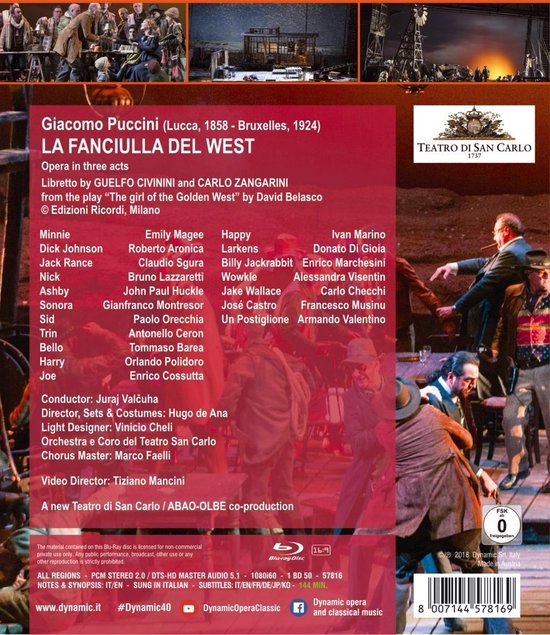 Orchestra E Coro Del Teatro Di San Carlo, Juraj Valcuha - Puccini: La Fanciulla Del... | bol.com