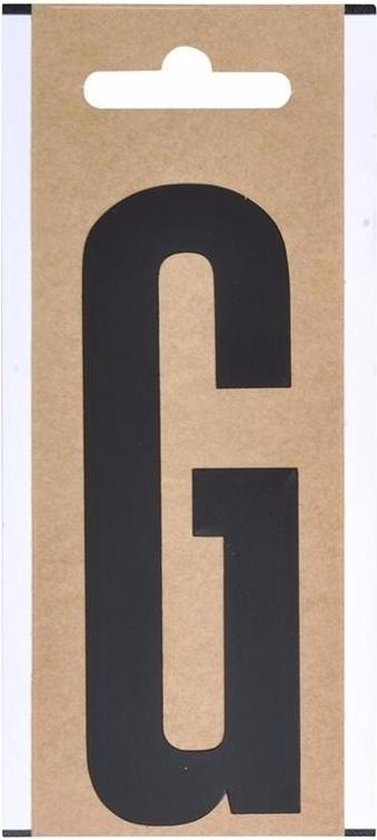 Letter sticker G zwart 10 cm | bol.com