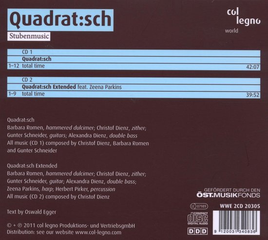Quadrat:Sch - Stubenmusic (2 CD), Quadrat:Sch | Muziek | bol