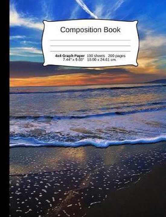 Beach Composition Notebook, Graph Paper | bol