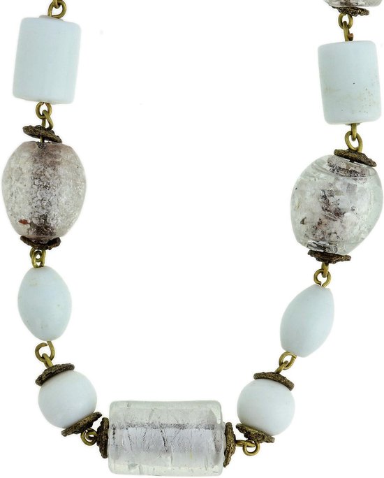 Lange kralen ketting wit | bol