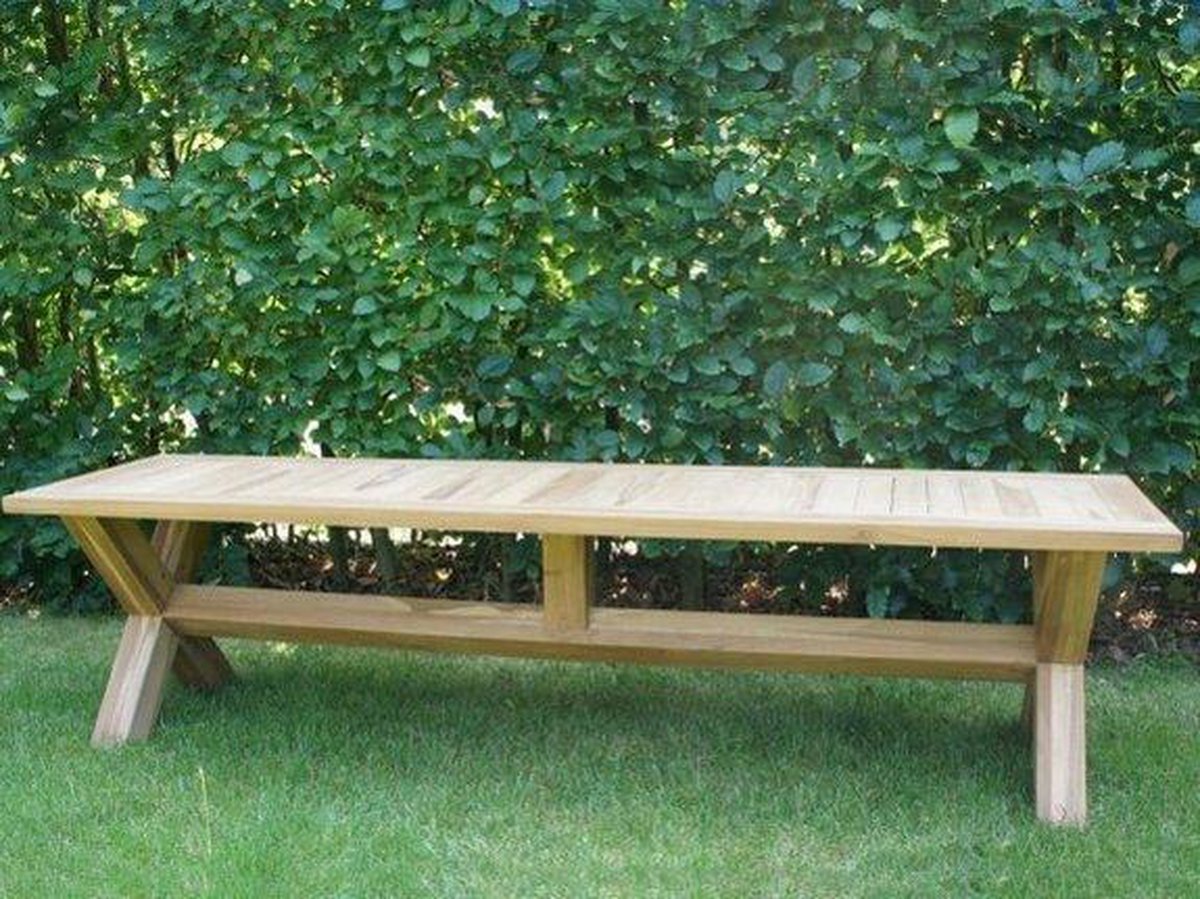 Teak picknick bank 45x180cm | bol.com