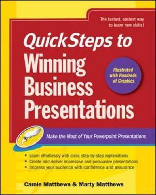 Quicksteps To Winning Business Presentations, Carole Matthews | 9780072262636 | Boeken | bol.com